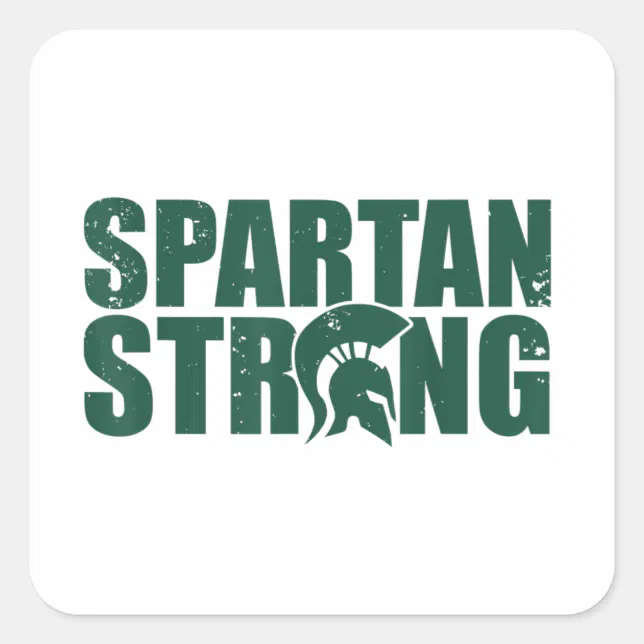 Spartan Strong, exercise workout gym training Square Sticker | Zazzle
