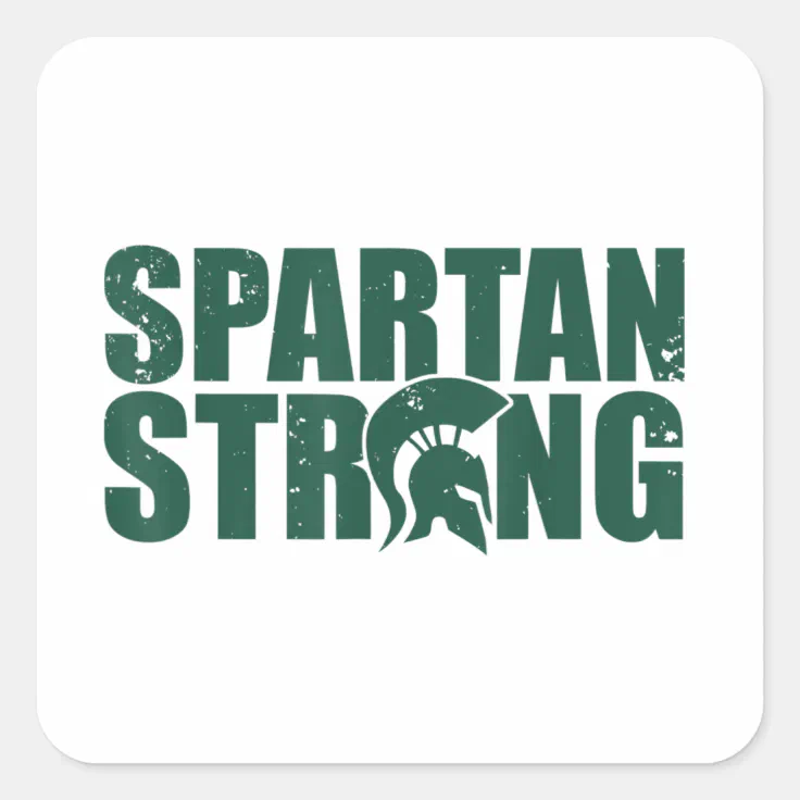 Spartan Strong, exercise workout gym training Square Sticker | Zazzle