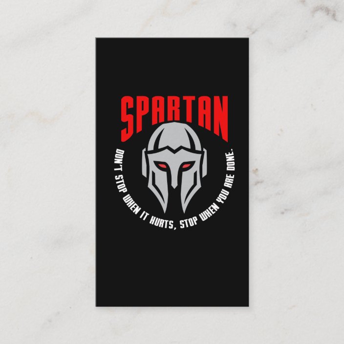 Spartan Warrior Gift Fitness Gym workout Business Card | Zazzle.com