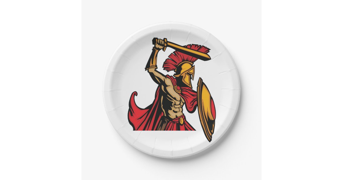 Spartan Warrior Paper Plates | Zazzle