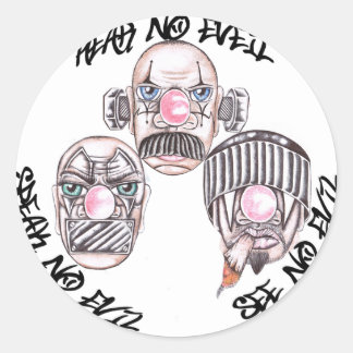 Hear No Evil See No Evil Speak No Evil Stickers | Zazzle