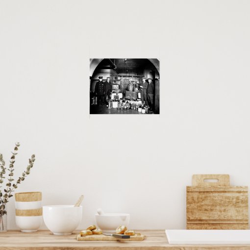 SPEAKEASY BOOTLEG RAID c. 1920 Poster | Zazzle