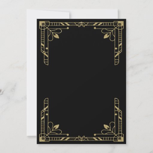 Speakeasy Flapper Roaring 20s Gatsby Gold Birthday Invitation | Zazzle