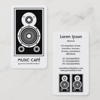 Speaker Business Card | Zazzle