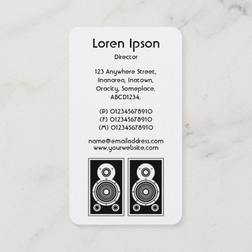 Speaker Business Card | Zazzle