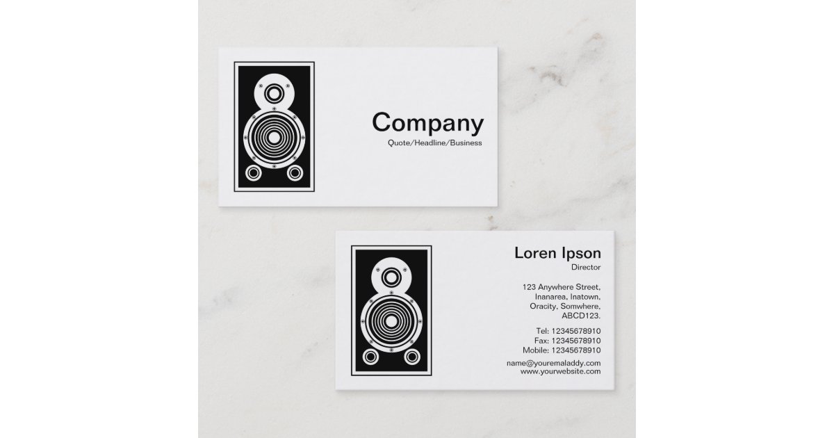 Speaker Business Card | Zazzle