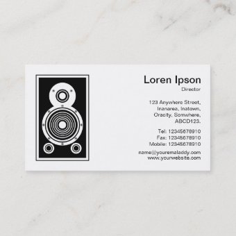 Speaker Business Card | Zazzle