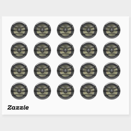 Speaker Classic Round Sticker | Zazzle