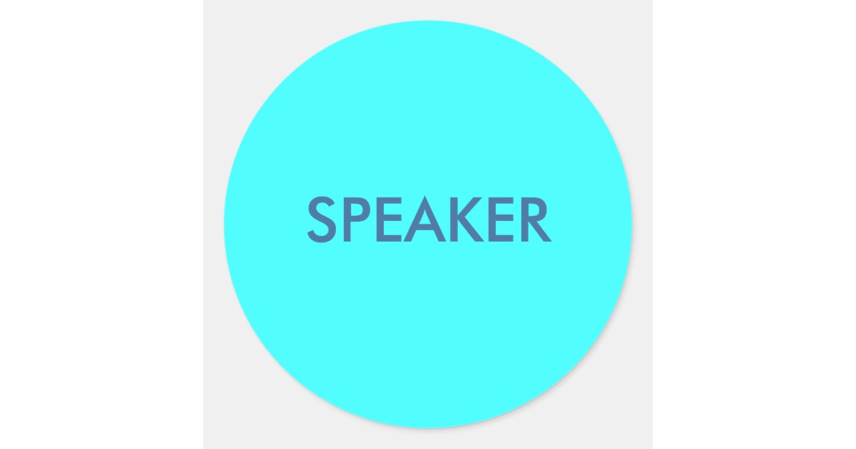 SPEAKER CLASSIC ROUND STICKER | Zazzle