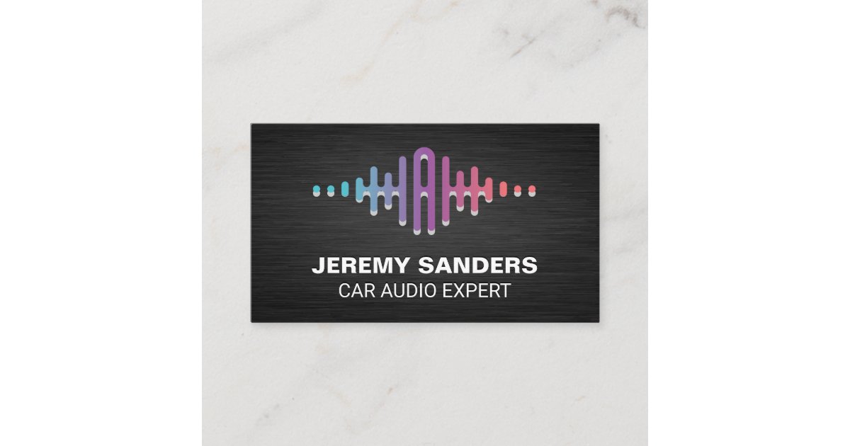 Speakers Equalizer Sound Graphic Business Card | Zazzle