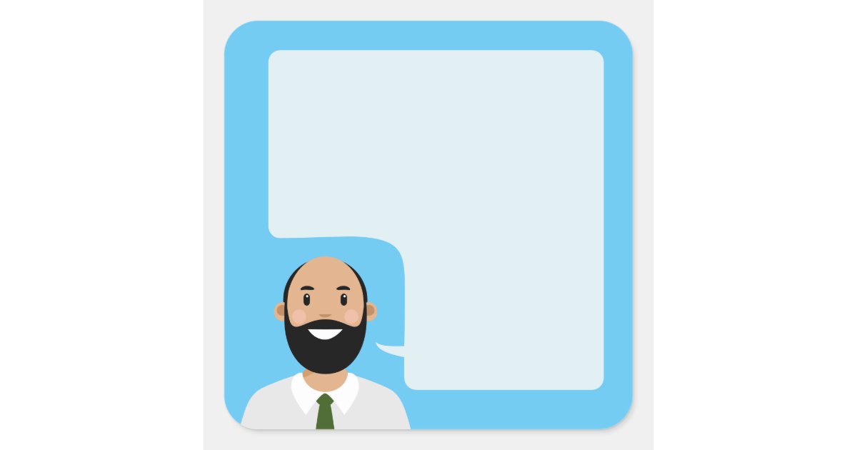 Speaking Avatar Square Sticker | Zazzle