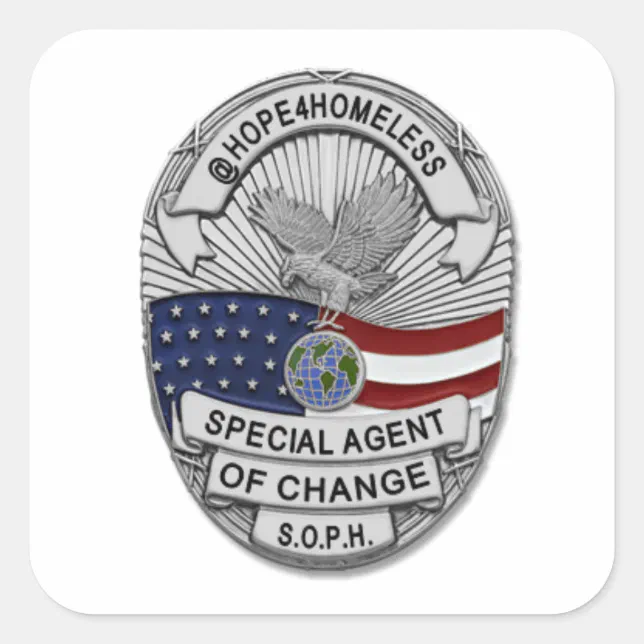 Special Agent of Change Badge Stickers | Zazzle