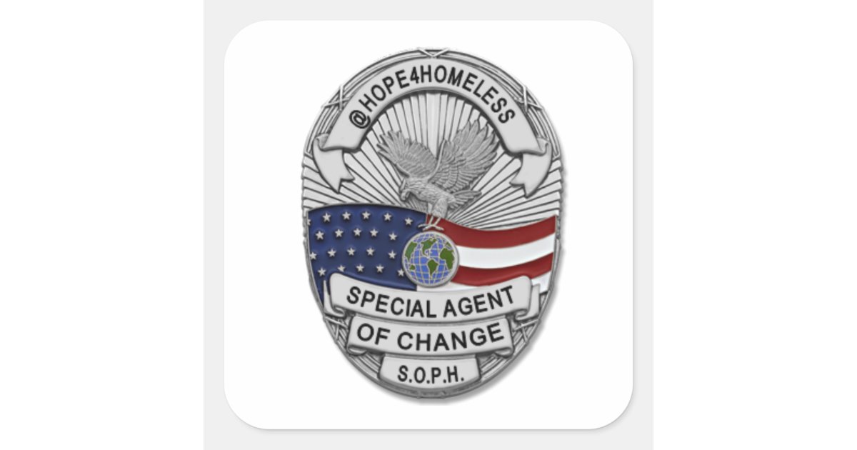 Special Agent of Change Badge Stickers | Zazzle