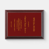 Special Commitment and Dedication Award Plaque | Zazzle