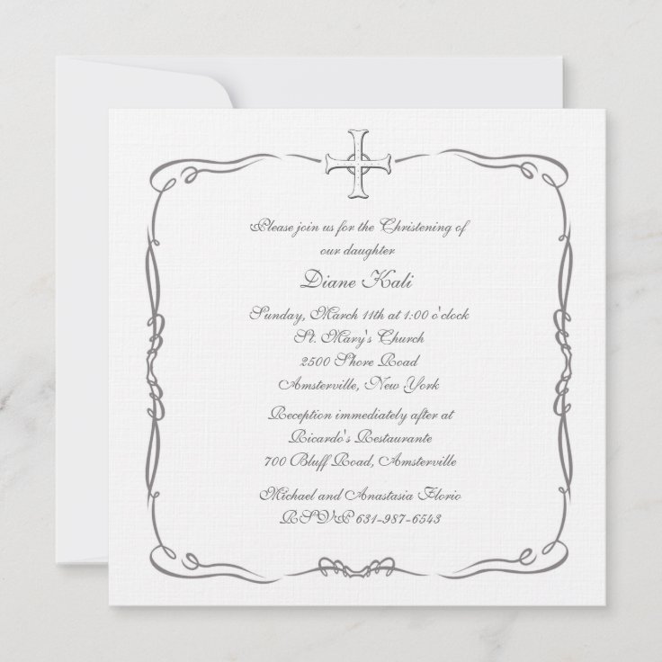 Special Cross Religious Invitation | Zazzle