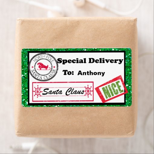 Special Delivery Christmas Package Label | Zazzle