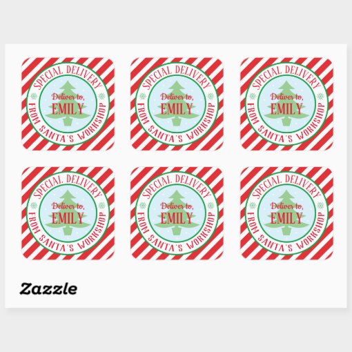 Special delivery Christmas sticker | Zazzle