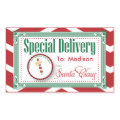 Special Delivery Christmas sticker gift tag | Zazzle