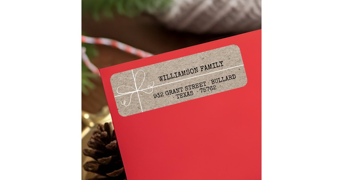 Special Delivery Kraft Paper Parcel Family Address Label | Zazzle