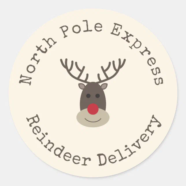 Special Delivery North Pole Rudolph Gift Tag | Zazzle