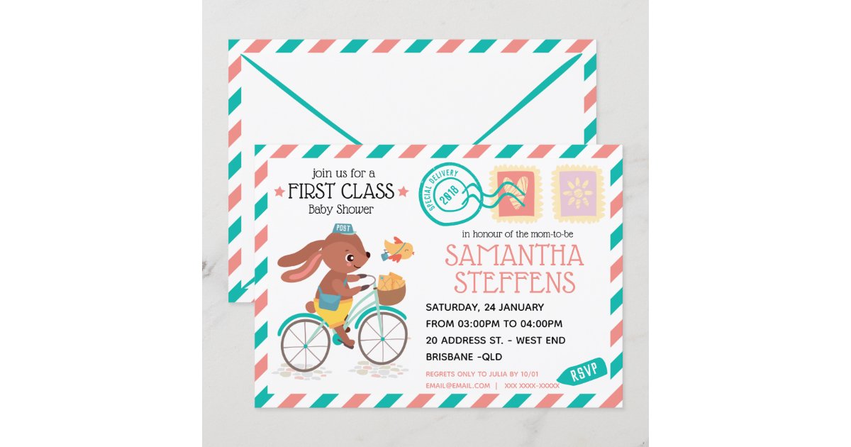 Special Delivery Post Office Baby Shower Invitation | Zazzle