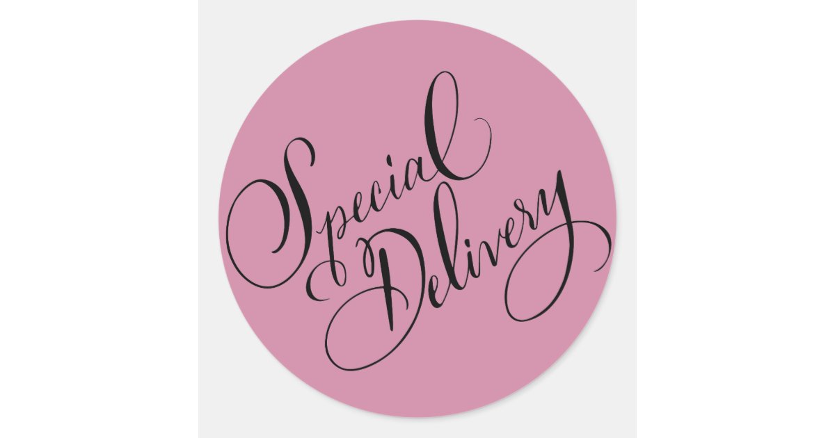Special Delivery Round Sticker | Zazzle