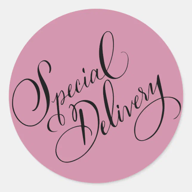 Special Delivery Round Sticker | Zazzle