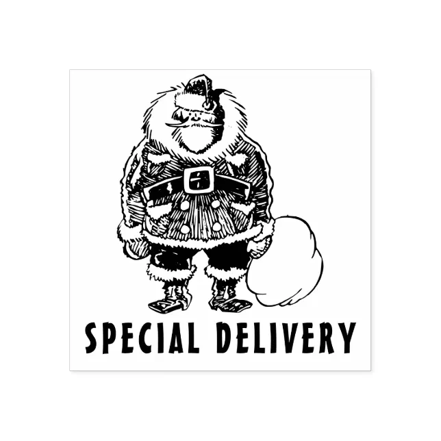 special delivery Santa Rubber Stamp | Zazzle