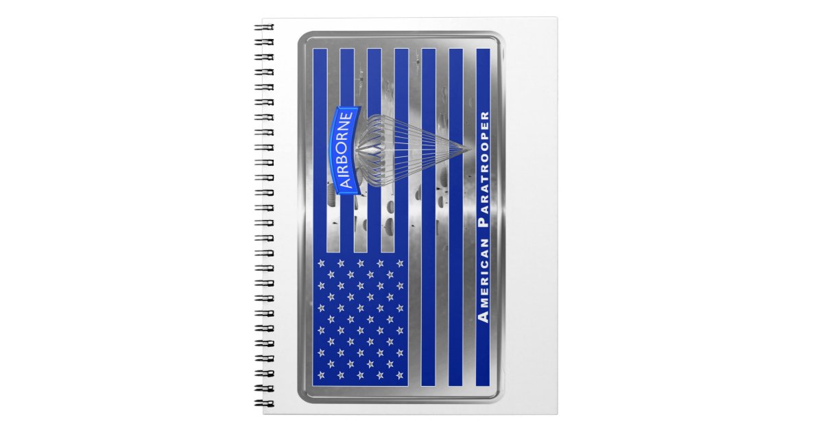 Special Designed American Paratrooper Flag Notebook | Zazzle