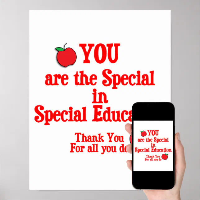 Special Education Appreciation Poster | Zazzle