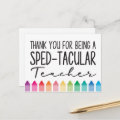Special Education Autism Teacher Appreciation Card | Zazzle