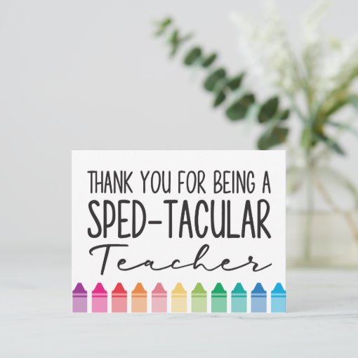 Special Education Autism Teacher Appreciation Card | Zazzle