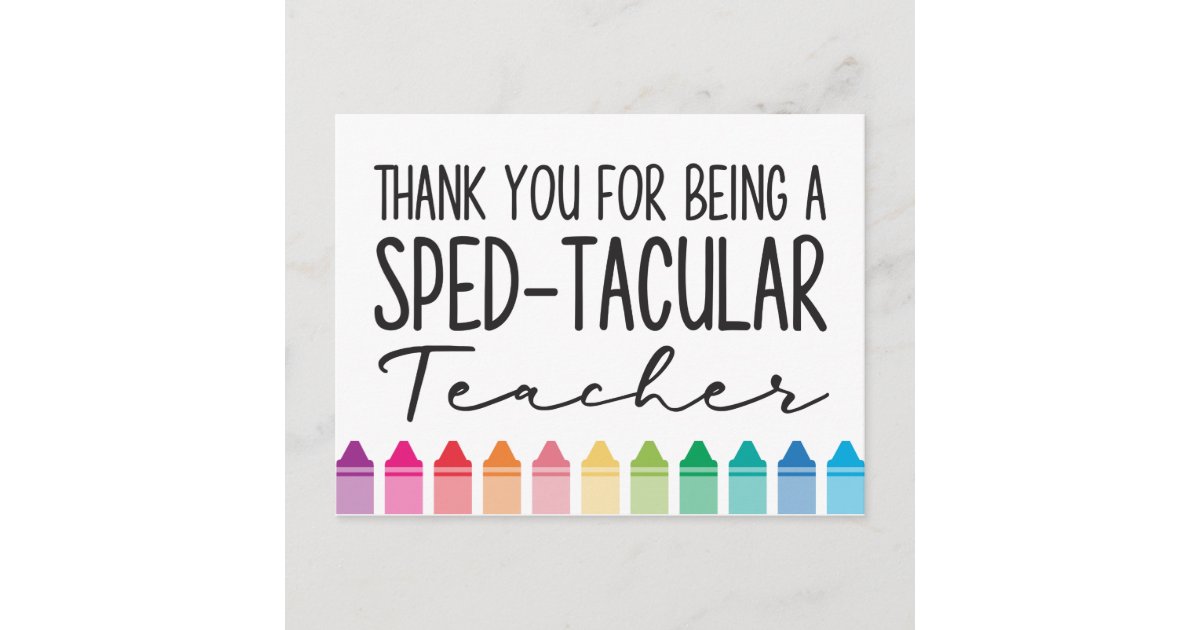 Special Education Autism Teacher Appreciation Card | Zazzle