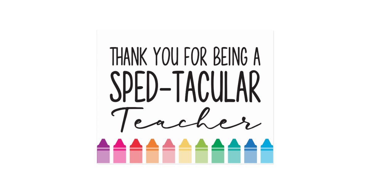 Special Education Autism Teacher Appreciation Card | Zazzle.com