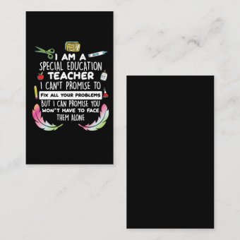 Special Education Teacher Autistic Awareness Encou Business Card | Zazzle