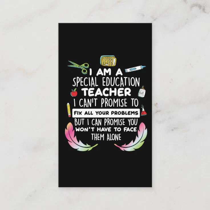 Special Education Teacher Autistic Awareness Encou Business Card | Zazzle