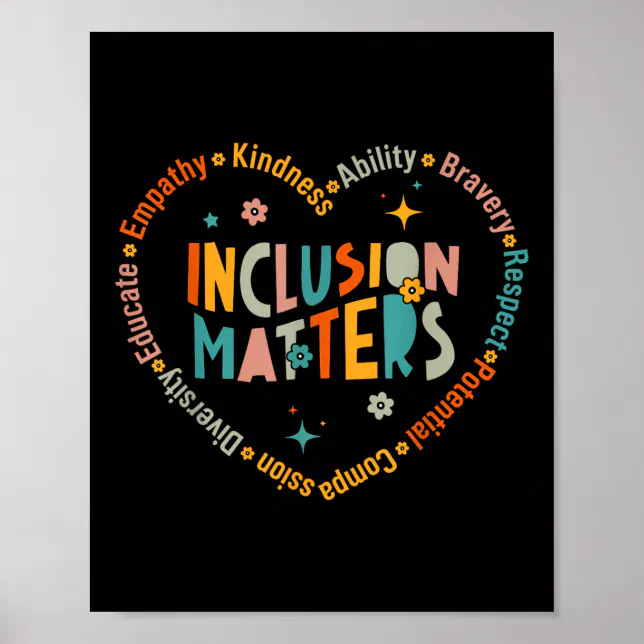 Special Education Teacher Inclusion S Autism Aware Poster | Zazzle