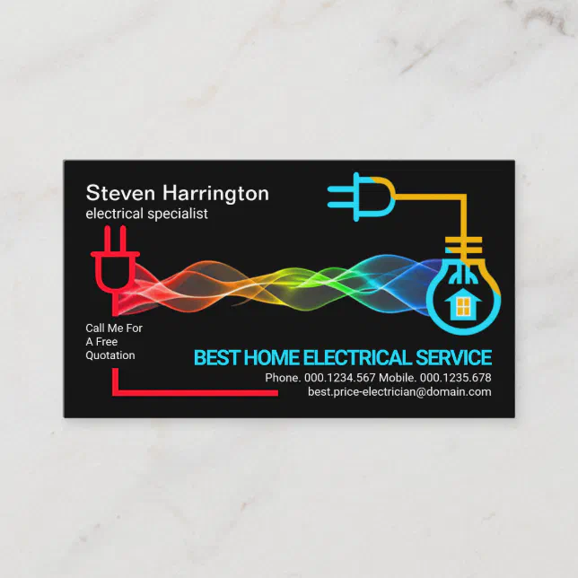 Special Electrical Wave Powering Electric Circuit Business Card | Zazzle