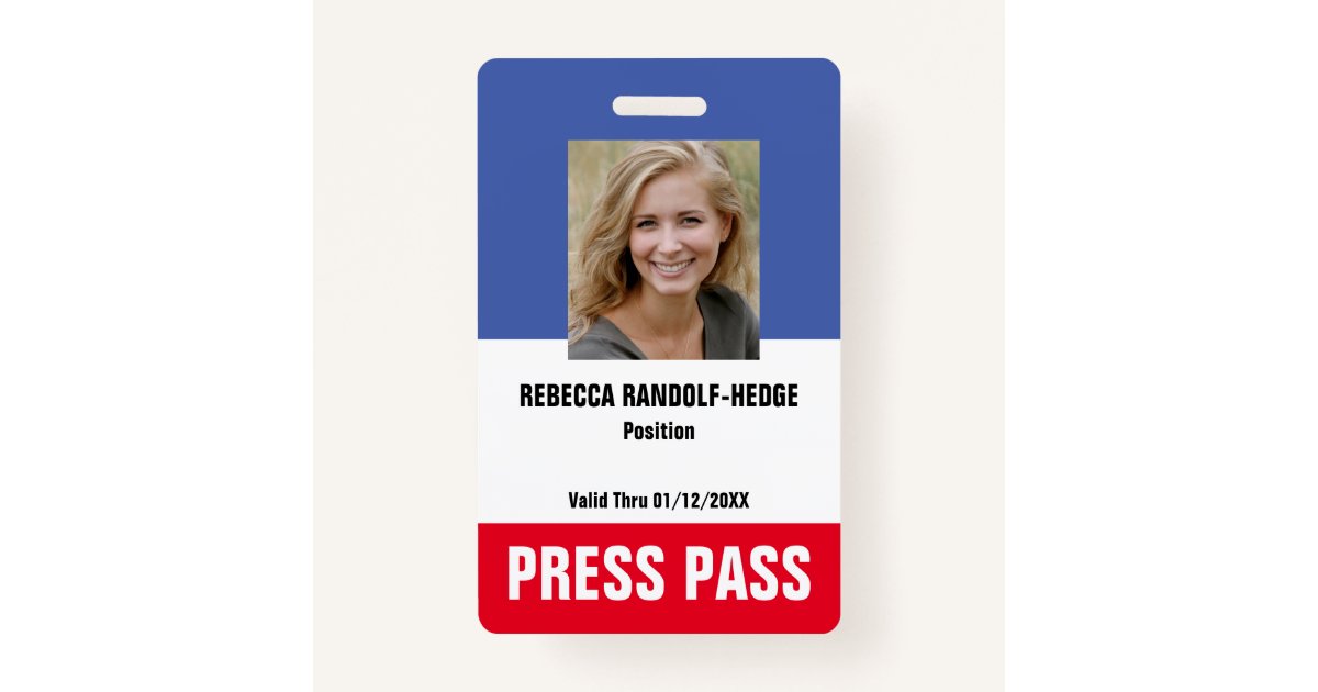 SPECIAL EVENT CUSTOM SECURITY PASS - Photo I.D. Badge | Zazzle