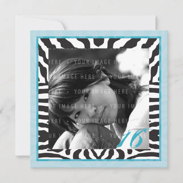 SPECIAL EVENT INVITES :: zebra square 1SQ | Zazzle