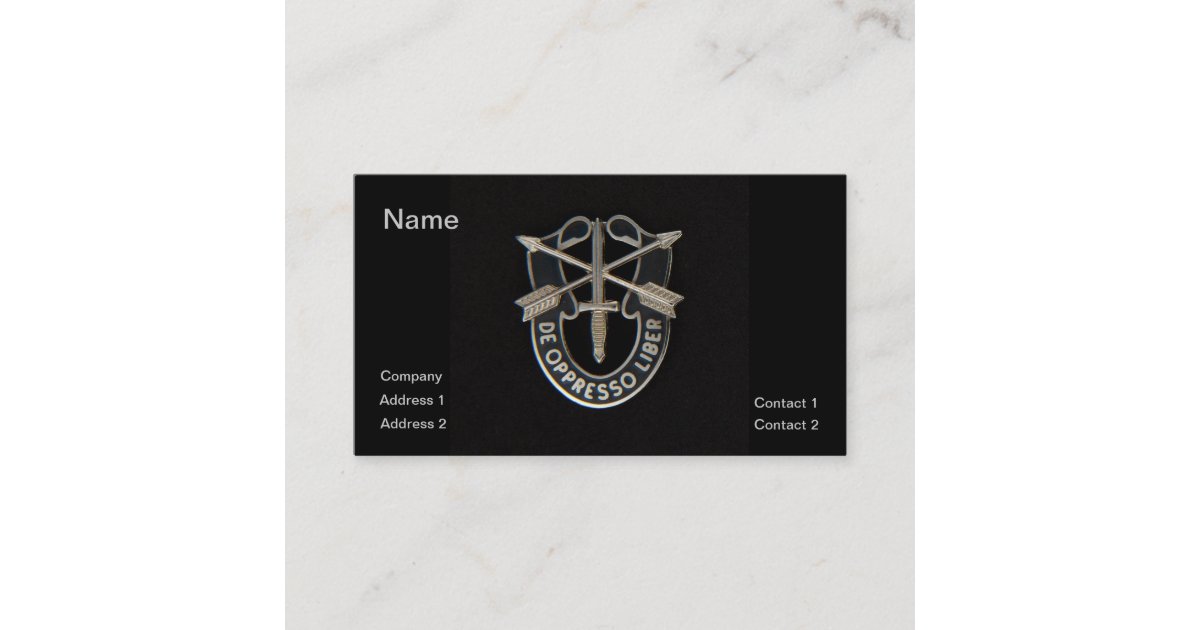 Special Forces Business Card | Zazzle