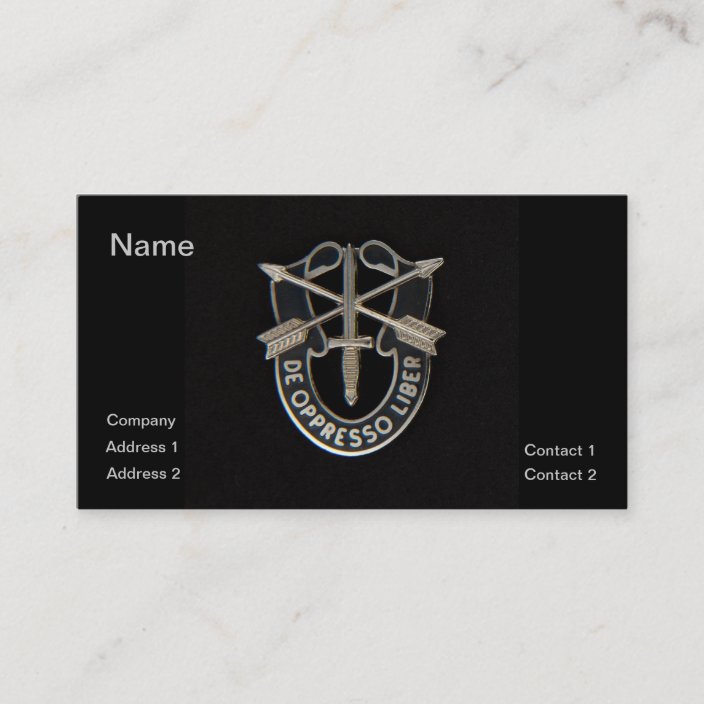 Special Forces Business Card | Zazzle.com