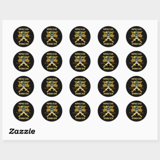 Special Forces Classic Round Sticker | Zazzle