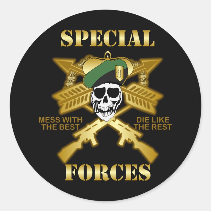 Special Forces Classic Round Sticker | Zazzle.com