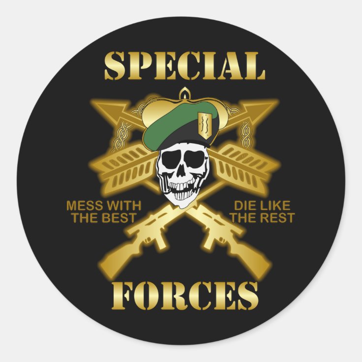 Special Forces Classic Round Sticker | Zazzle