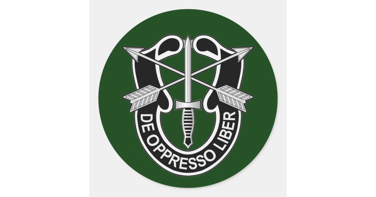 Special Forces DUI - de oppresso liber Classic Round Sticker | Zazzle.com
