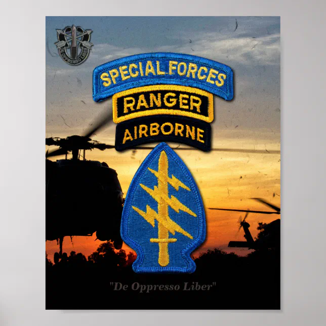 Special Forces Green Berets Rangers SF SFG Poster | Zazzle