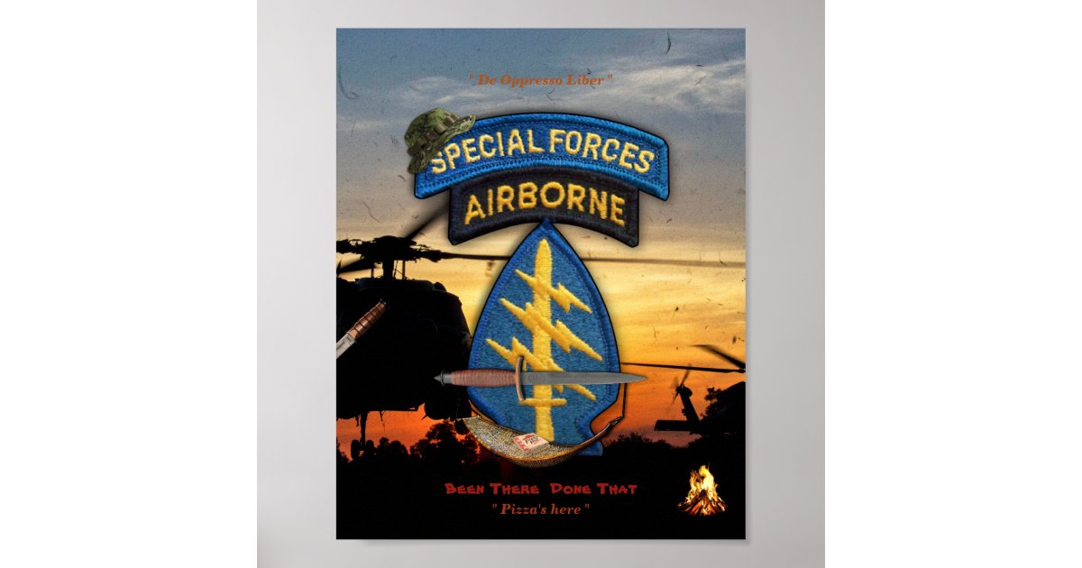 special forces green berets sf lrrp lrrps recon poster | Zazzle