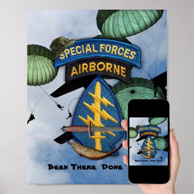 special forces green berets sf lrrp lrrps recon poster | Zazzle
