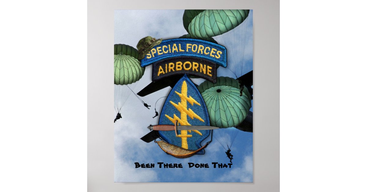 special forces green berets sf lrrp lrrps recon poster | Zazzle